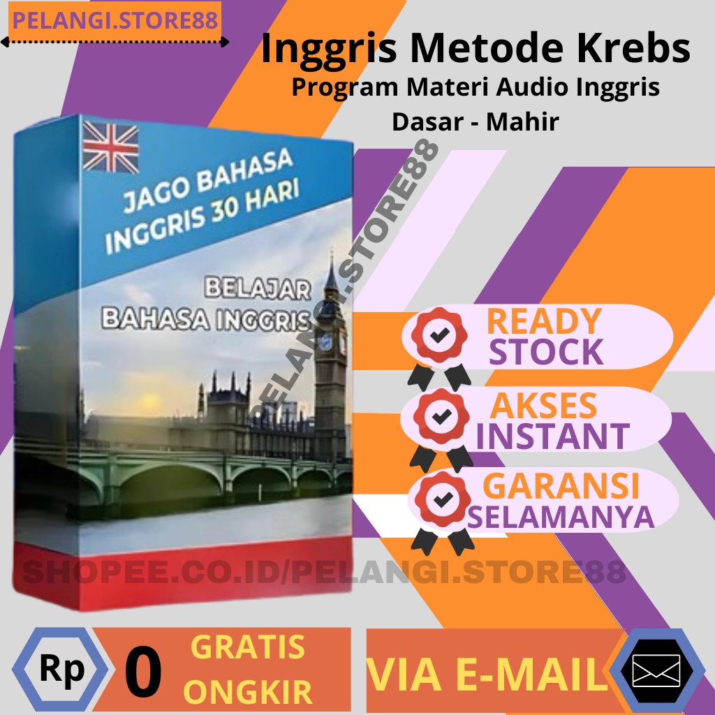 Jual FULL JAGO BAHASA INGGRIS Dalam 30 HARI - Belajar Bahasa Inggris KILAT dengan METODE KREBS ...