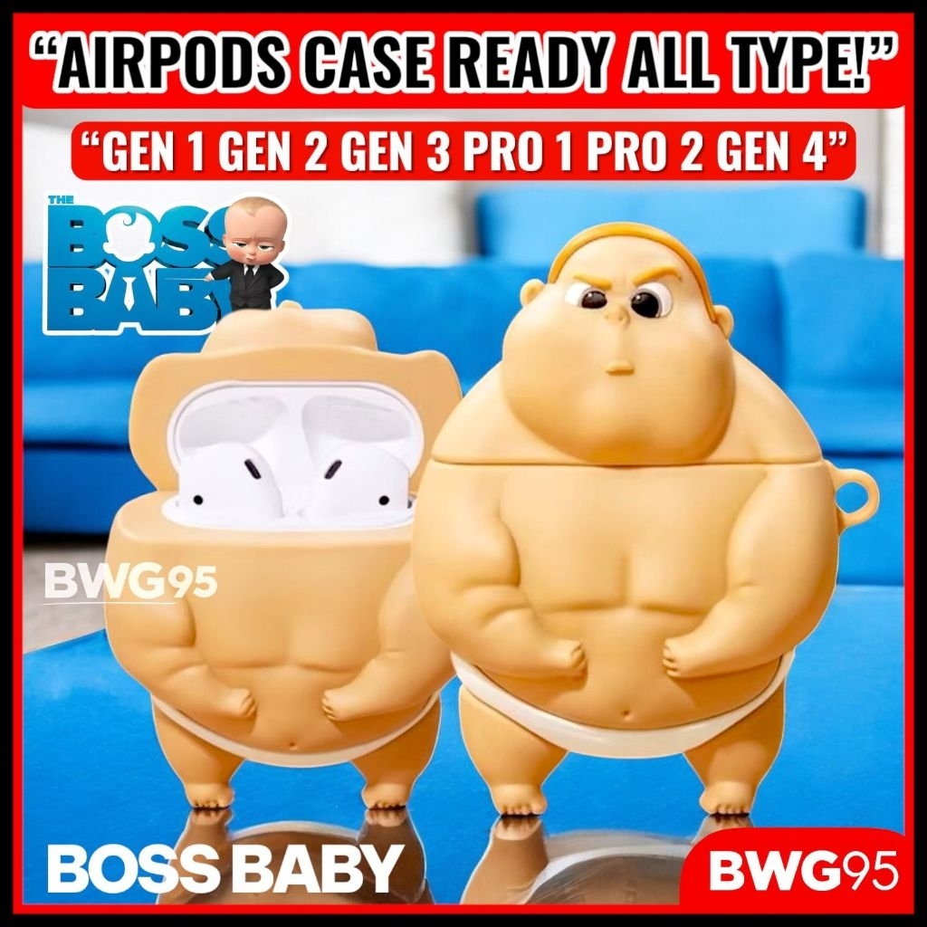Jual TINYTHING Case Airpods Gen 1/2 Pro Inpods 12 i12 Model BOSS BABY ...