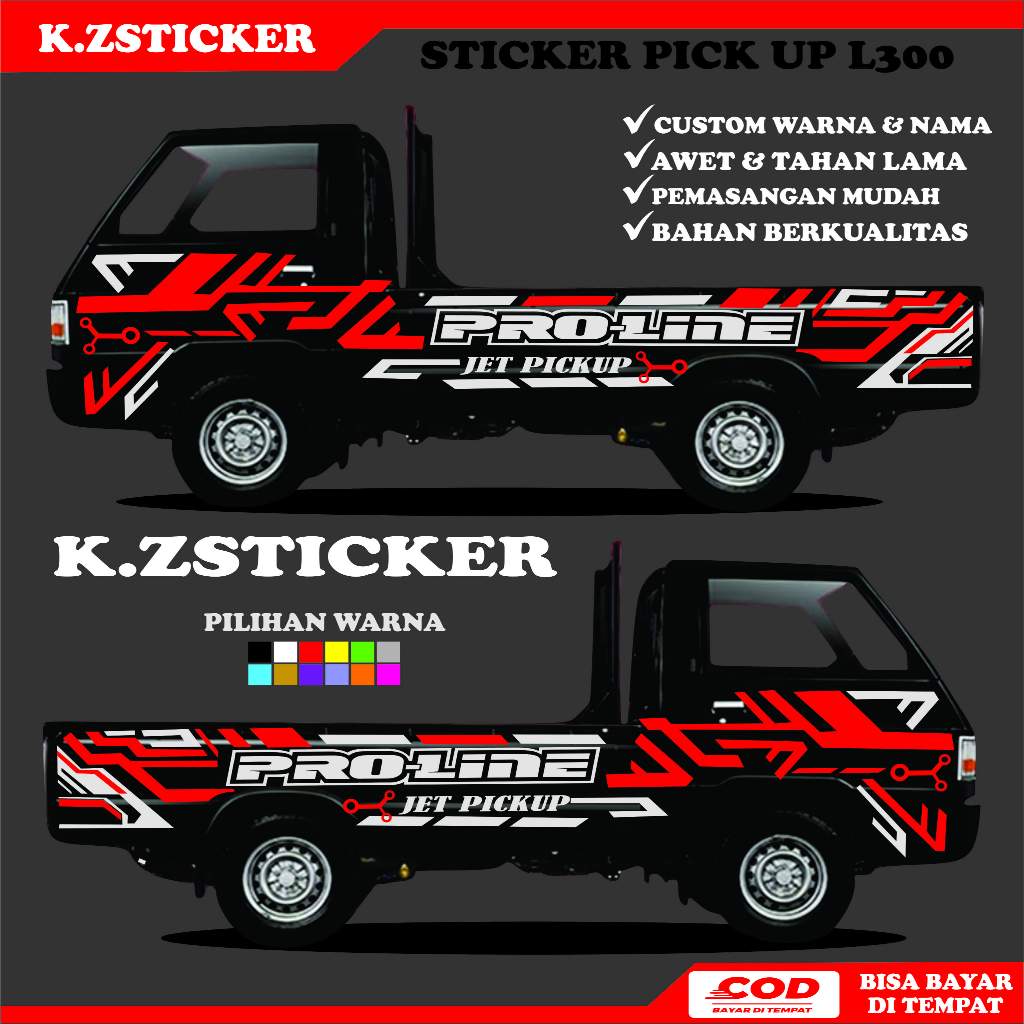 Jual stiker full body pick up l300 proline jet pick up mitsubishi l300 ...