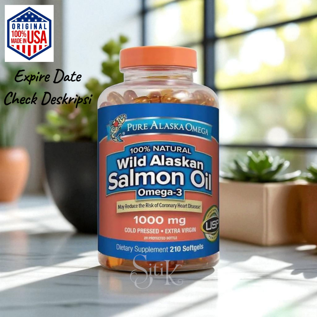 Jual Minyak Ikan Pure Alaskan Wild Salmon Oil Omega 3 1000 Mg 210 ...
