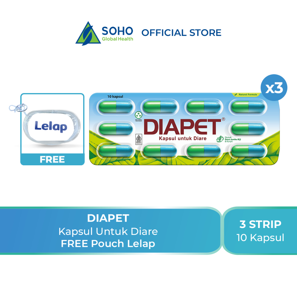Jual Diapet Kapsul Untuk Mencret - 3 Strip @10 Kapsul | Shopee Indonesia