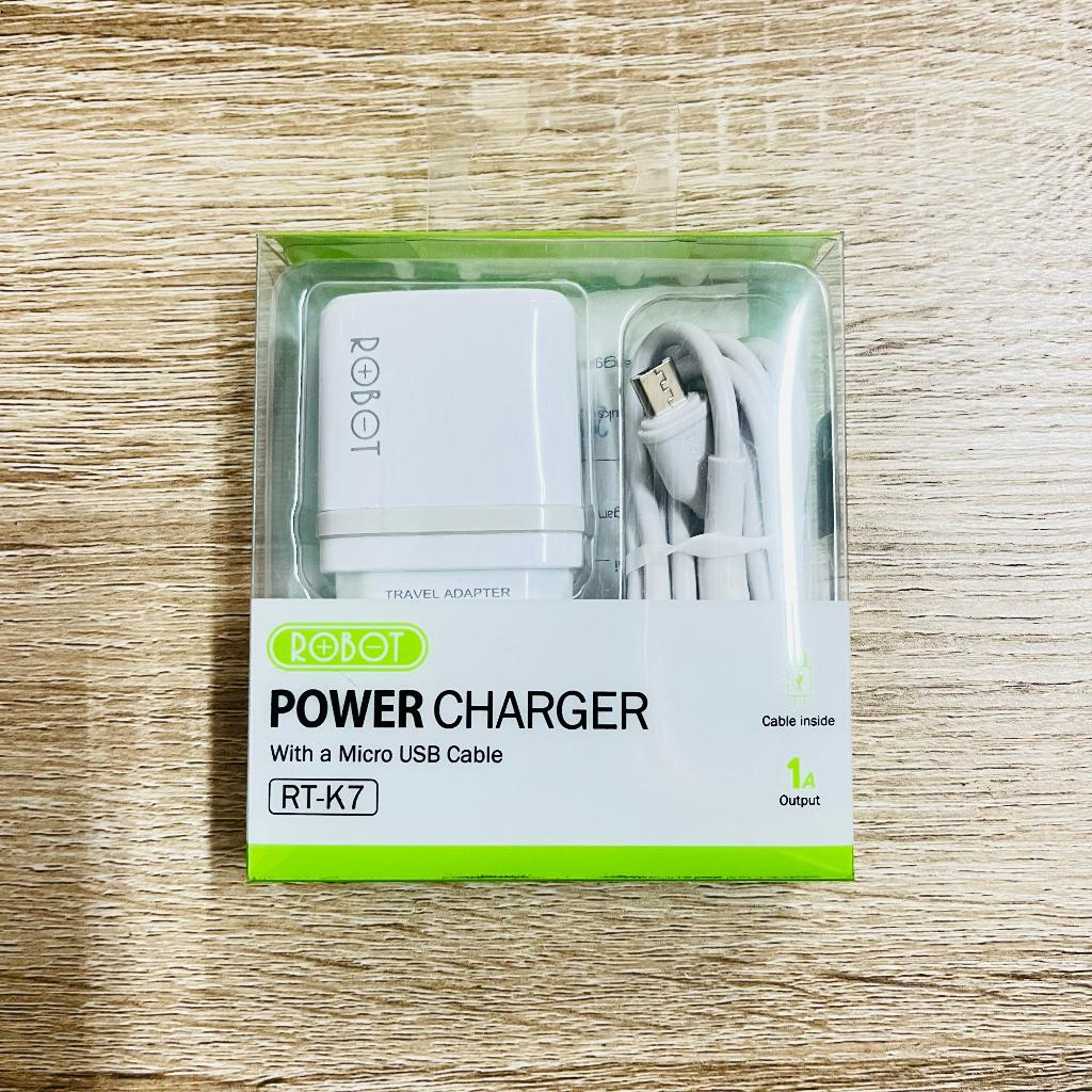 Jual ROBOT RT-K7 Charger Android Free Kabel Micro USB Quick Charger ...