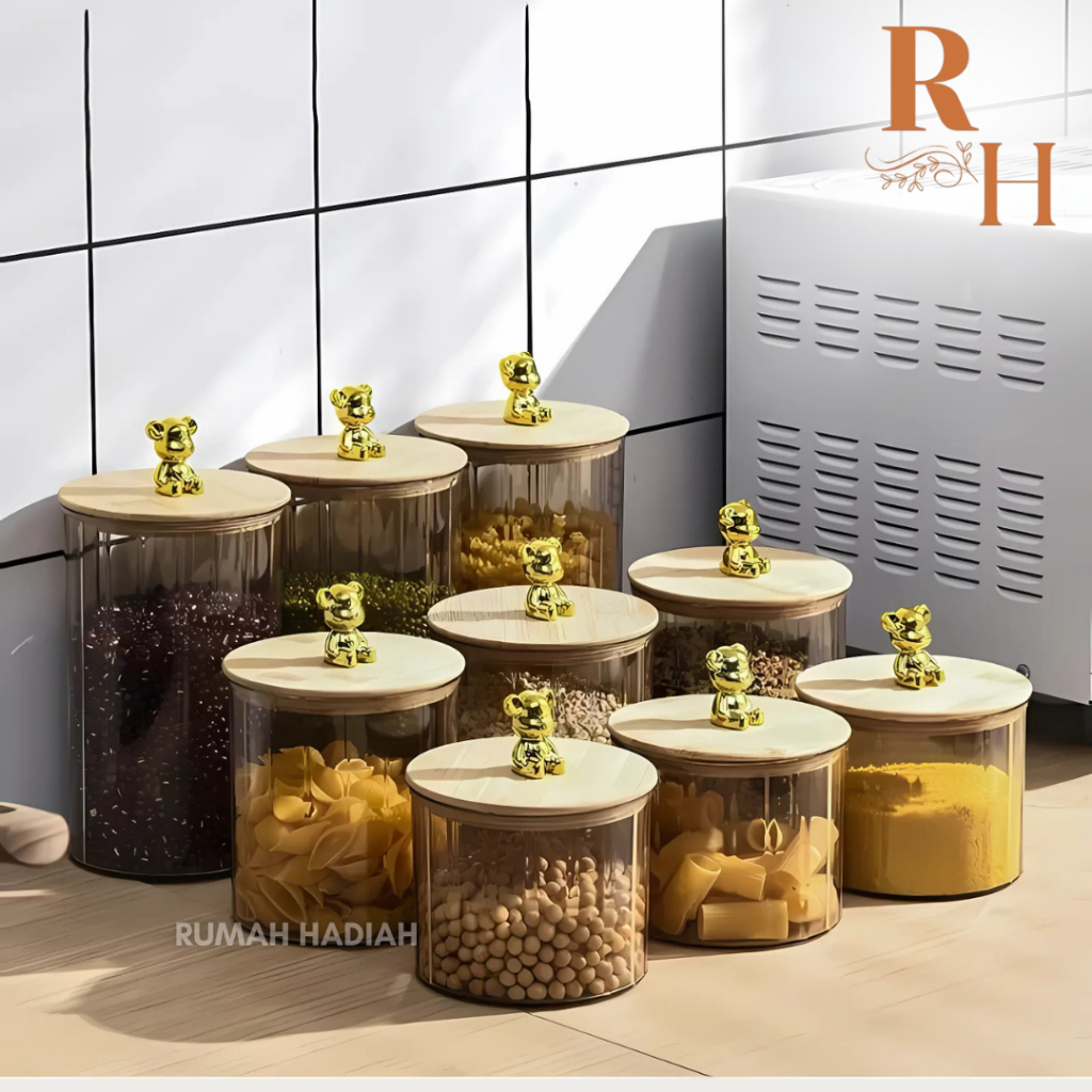 Jual RUMAH HADIAH Snack Jar Toples Beruang / Bear Kaca Transparan ...