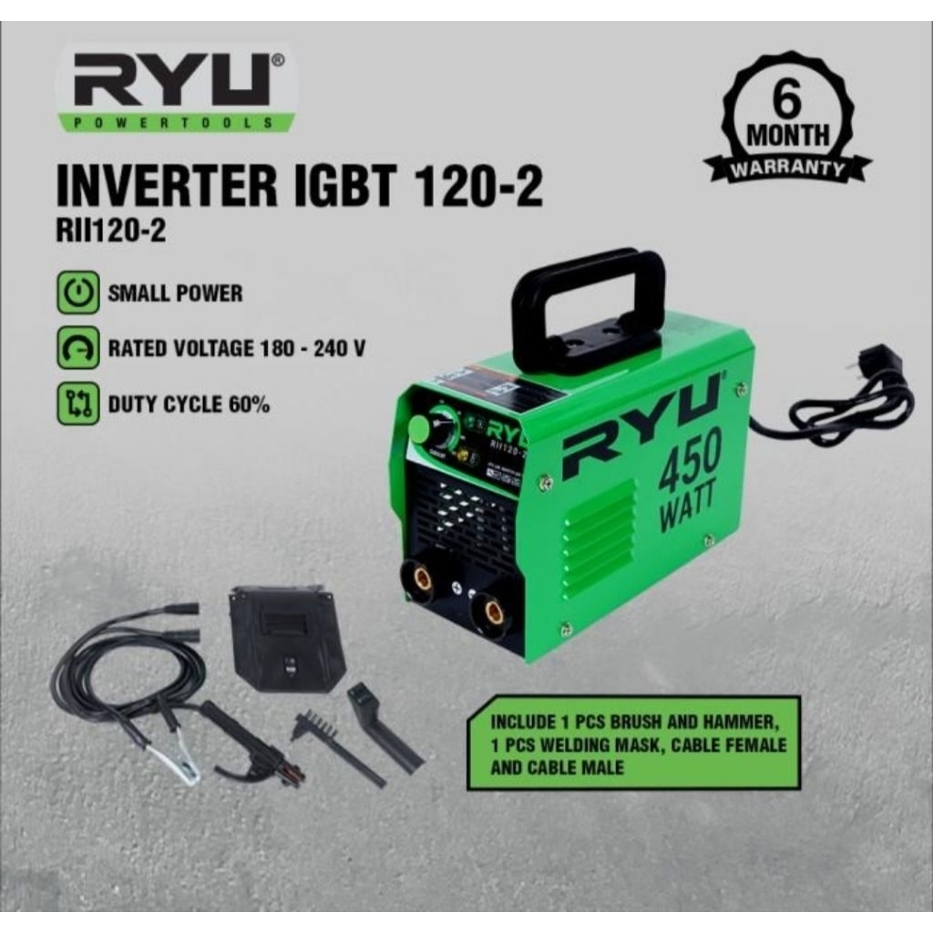 Jual RYU INVERTER IGBT 120-2 - MESIN LAS LISTRIK 450 WATT - PERKAKAS | Shopee Indonesia