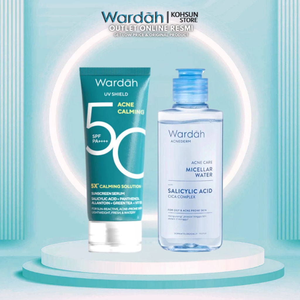 Jual Wardah Paket 2in1 Sunscreen Acne Calming Spf50 Spf35 Bundle ...