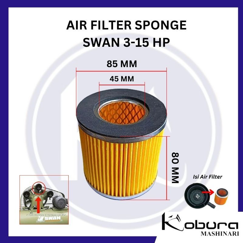 Jual Air Filter Sponge Isi Filter Udara Kompresor Udara Air Filter ...