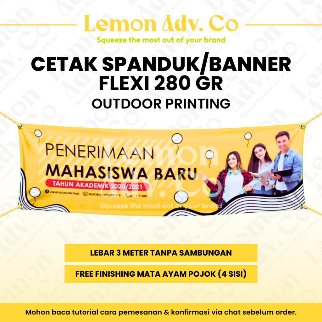 Jual CETAK SPANDUK 280 GR BANNER BALIHO BACKDROP BILLBOARD CUSTOM FLEXI FLEXY FRONTLITE, HIGH ...