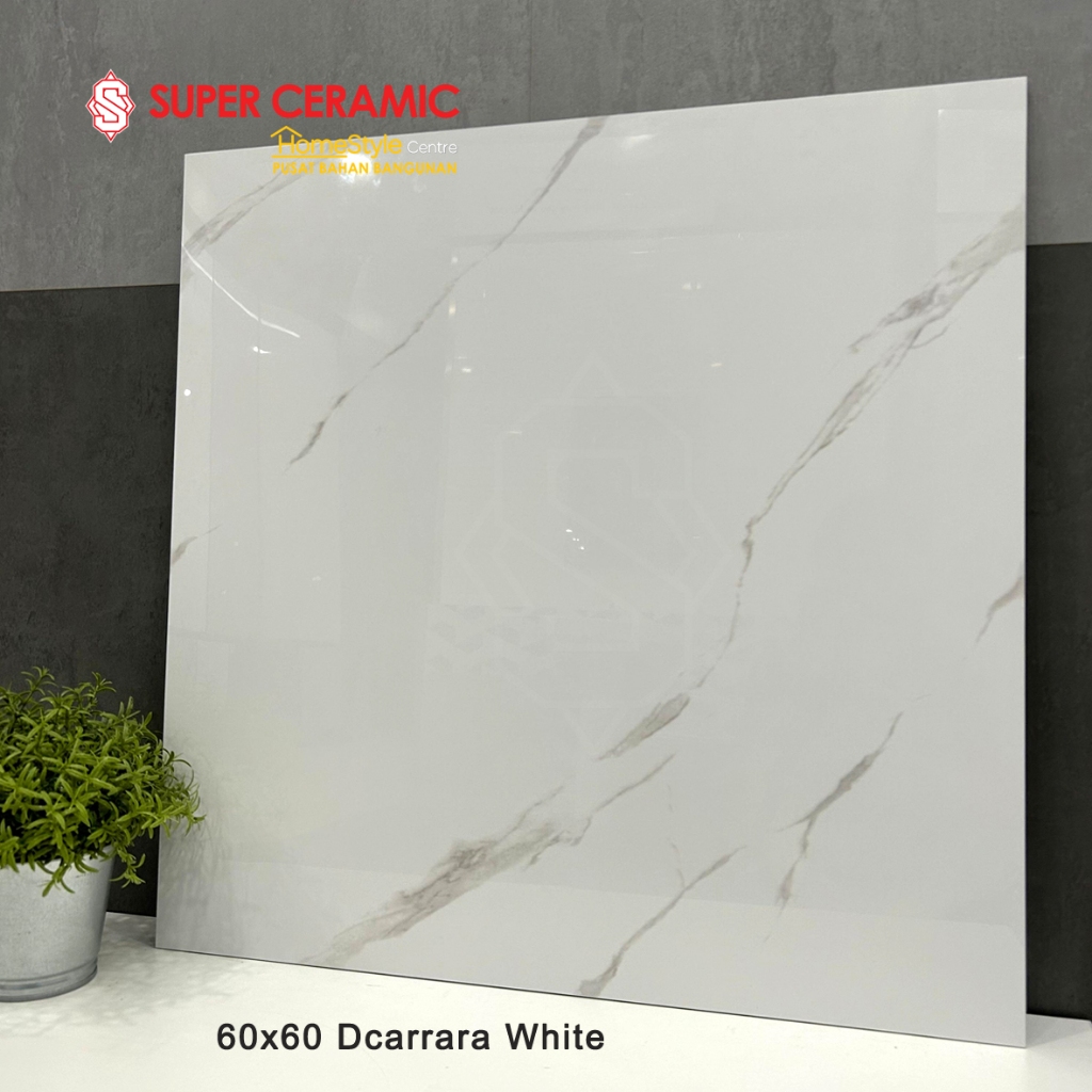Jual CORE 60x60 Granit Glazed Porcelain Dinding Lantai - DCARRARA WHITE ...