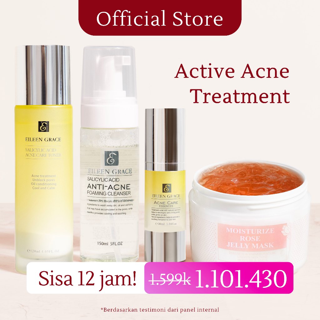 Jual EILEEN GRACE - Active Acne Treatment Bundle | Rose Jelly Mask ...