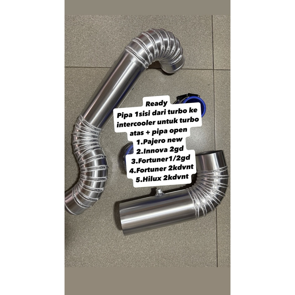 Jual PIPA INTERCOOLER 1 SISI TURBO ATAS DAN PIPA OPEN FILTER TURBO ATAS ...