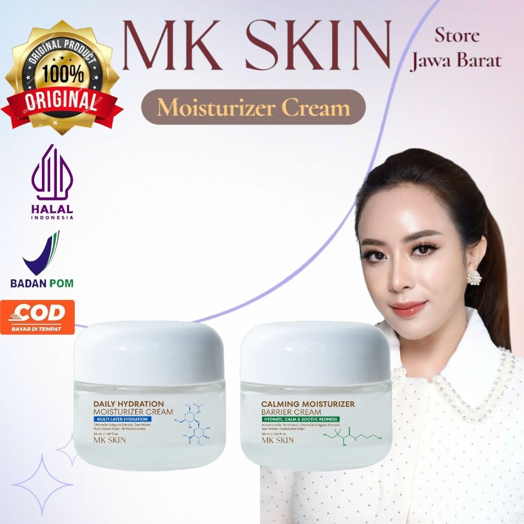 Jual MK SKIN DAILY HYDRATION MOISTURIZER CREAM DAN CALMING MOISTURIZER ...