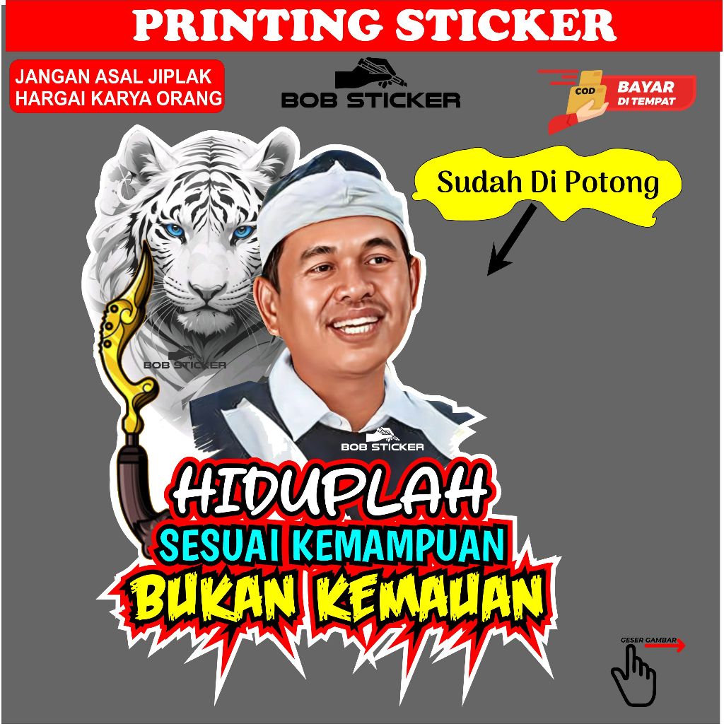 Jual Ekslusif Stiker Kang dedi mulyadi / stiker KDM / Stiker Bapa Aing ...