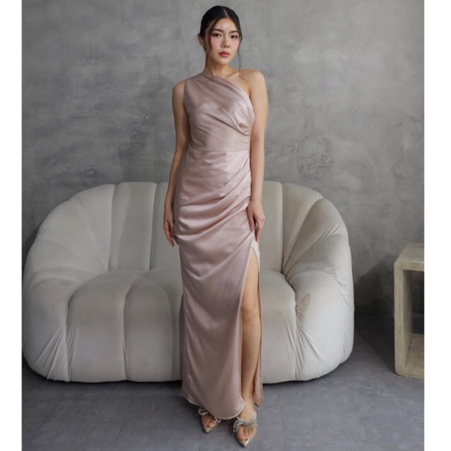 Jual ECLAIR SATIN DRESS KOREA - PROM NIGHT GOWN MAXI DRESS KONDANGAN ...
