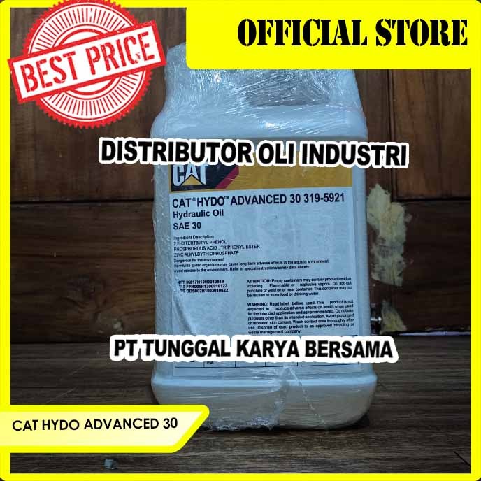 Jual CAT HYDO ADVANCED 30 ( HYDRAULIC OIL SAE 30 - 5 Liter ) | Shopee ...