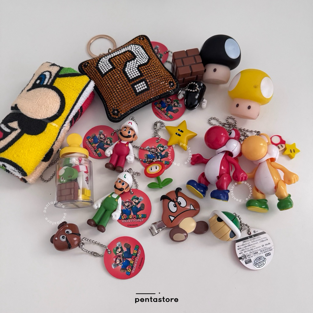Jual [Ready] super mario nintendo strap keychain trinkets japan ...