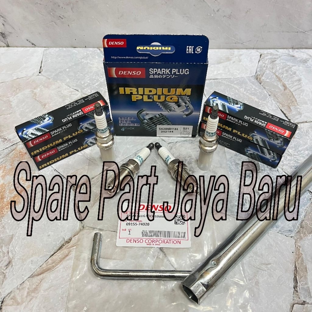 Jual Paketan Hemat Busi Iridium Denso SK20 4pc Dan Kunci Busi 16mm ...