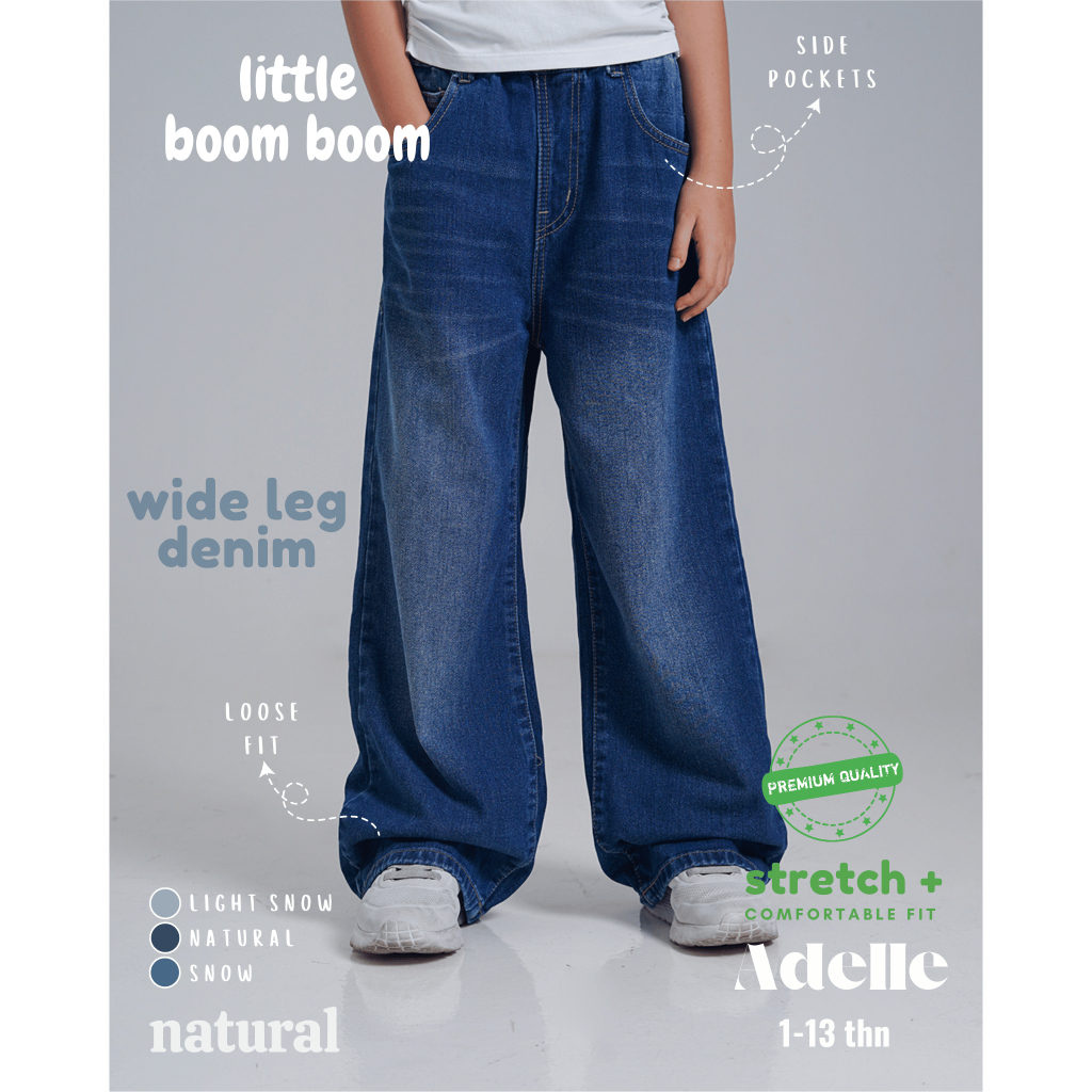 Jual LITTLE BOOM BOOM - Celana Jeans Anak Perempuan Kulot Skena Wide ...