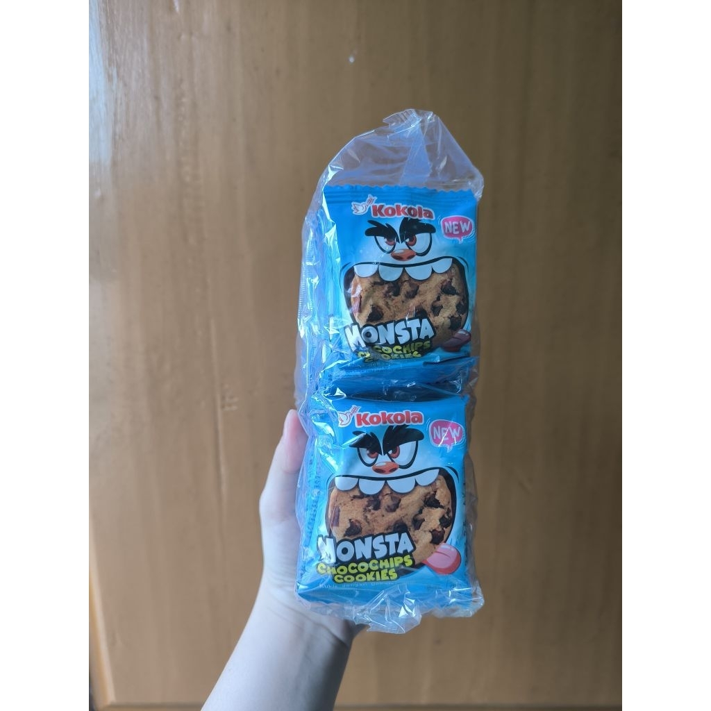 Jual KOKOLA Monsta Choco Chips Cookies (1renceng isi 20pcs) | Shopee ...