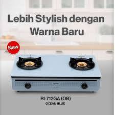 Jual RINNAI RI-712GA(OB) KOMPOR GAS KACA 2TUNGKU BESAR & LILIN (BIRU) | Shopee Indonesia
