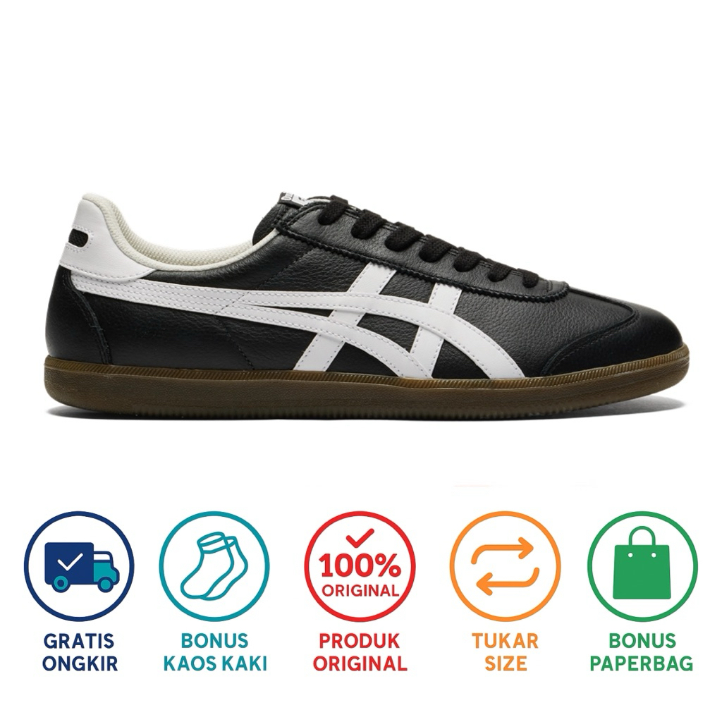 Jual Onitsuka tiger mexico 66 ORIGINAL TOKUTEN black white gum // free ...
