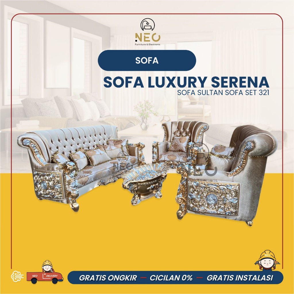 Jual NEO - SOFA LUXURY SERENA SOFA SULTAN SOFA SET 321 SOFA RUANG TAMU ...