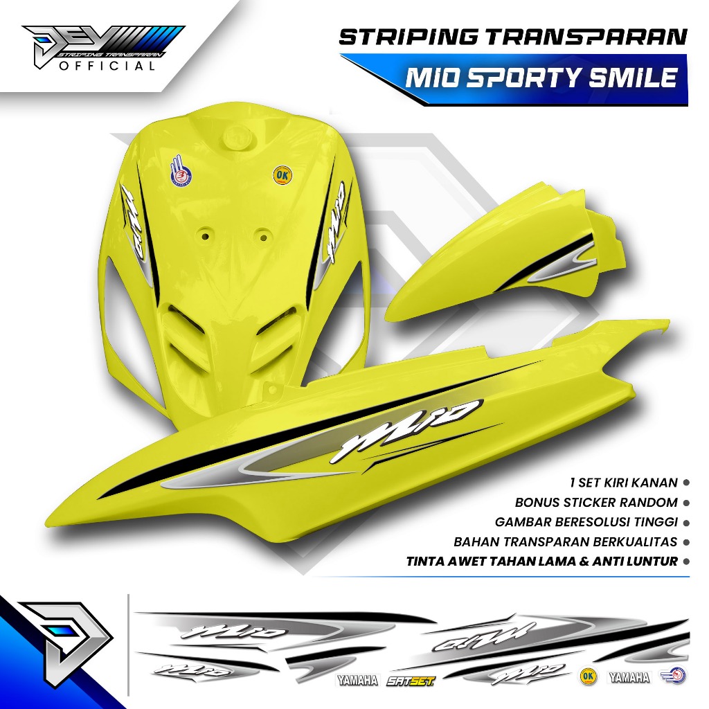 Jual STRIPING MIO SPORTY TRANSPARAN | MIO SMILE | VARIASI LINE SIMPLE ...