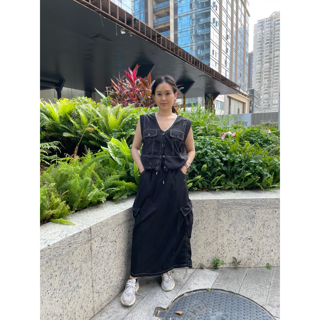 Jual Nineties Studio - Set vest & rok cargo maison mm6 / vest cargo ...