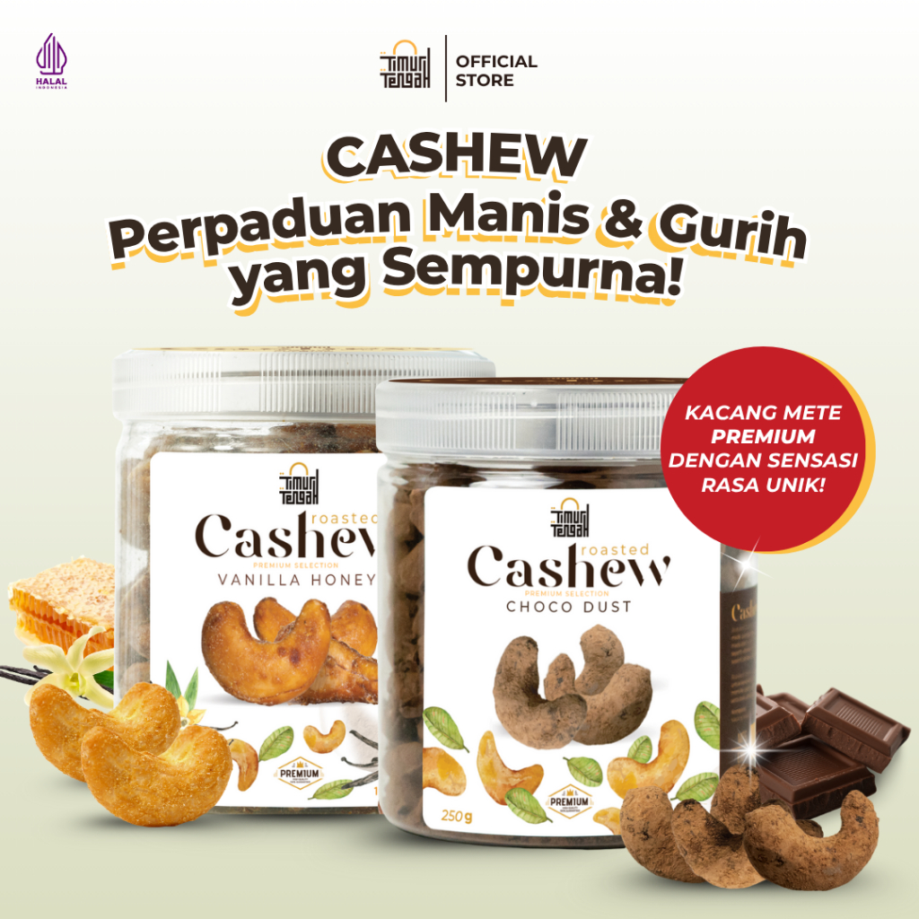 Jual Timur Tengah Kacang Mete Choco Dust 250 gr Vanilla Honey Cashew ...
