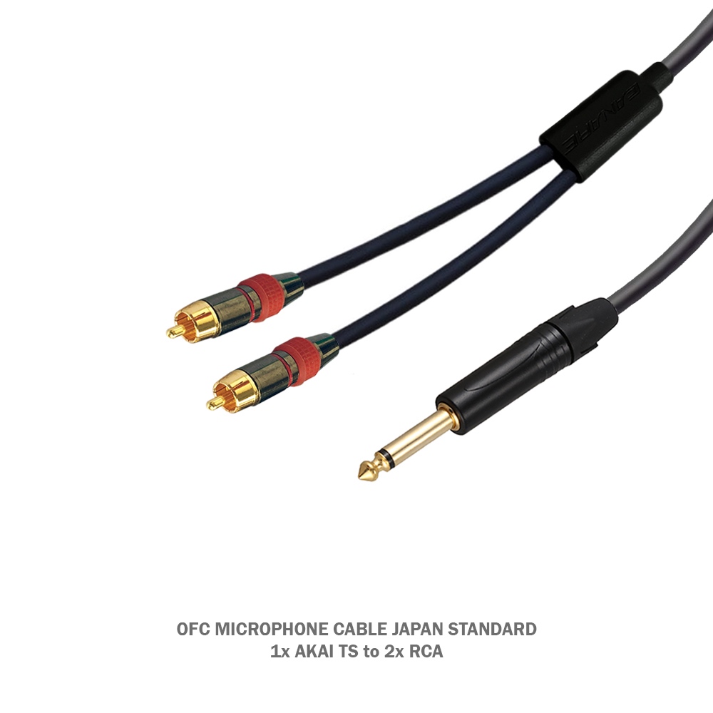 Jual Kabel Audio Mixer 1 Jack Akai Mono to 2 RCA Gold Plate - Japan ...