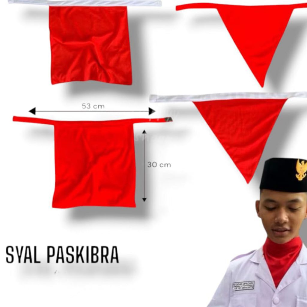 Jual SLAYER SYAL SCRAF PASKIBRAKA MERAH PUTIH KOTAK SEGITIGA BULAT ...
