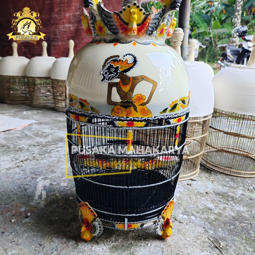 Jual SANGKAR LOMBA KANDANG PERKUTUT MAHKOTA MERAK KAYU FULLSET ...