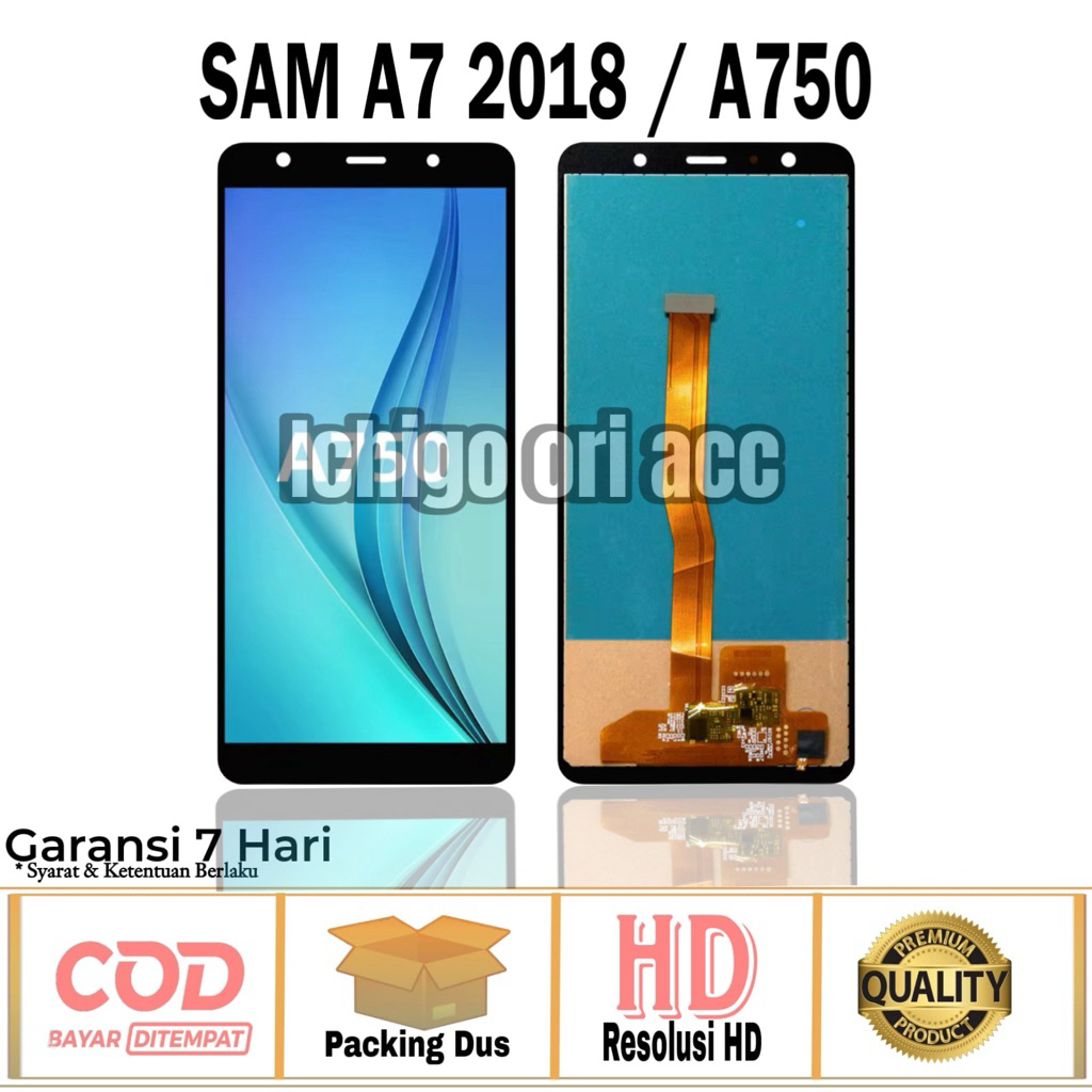Jual LCD TOUCHSCREEN SAMSUNG GALAXY A7 2018 / A750 FULLSET COMPLETE | Shopee Indonesia