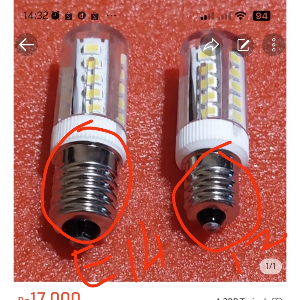 Jual lampu LED kulkas E14 atau E12 putih | Shopee Indonesia