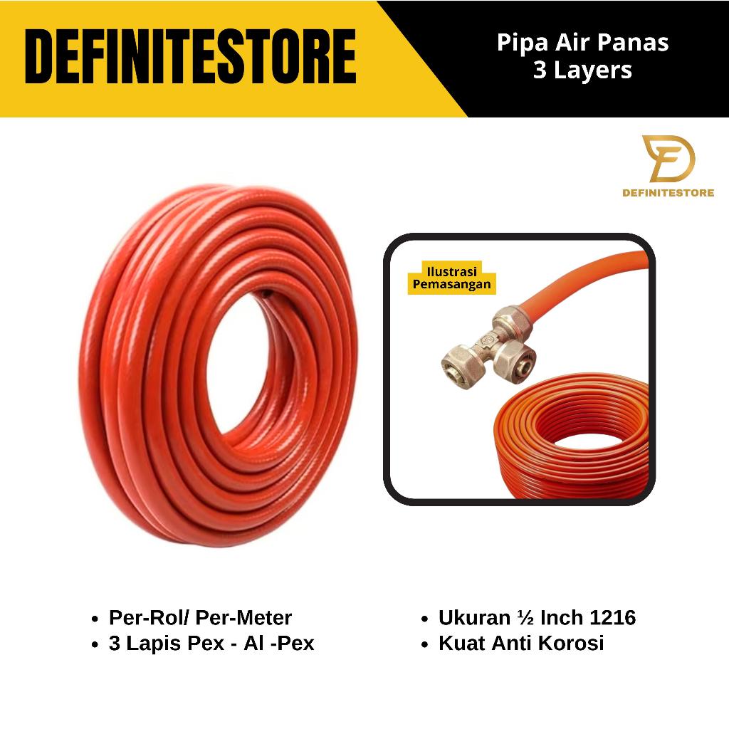 Jual Pipa Air Panas 1/2 Inch Pipa Oren Pipa Water Heater Pemanas Air ...