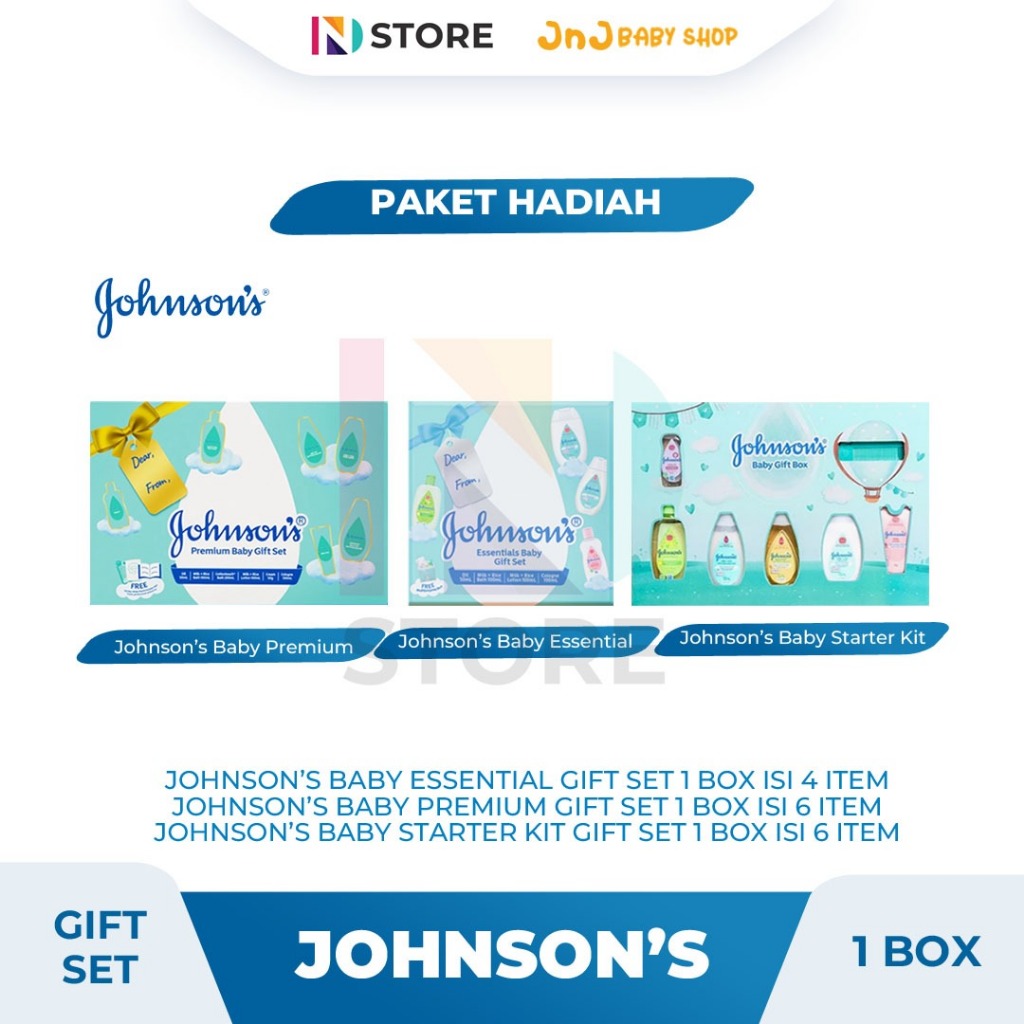 Jual Johnson's Baby Premium Gift Set/Starter Kit Gift Box/Essential ...