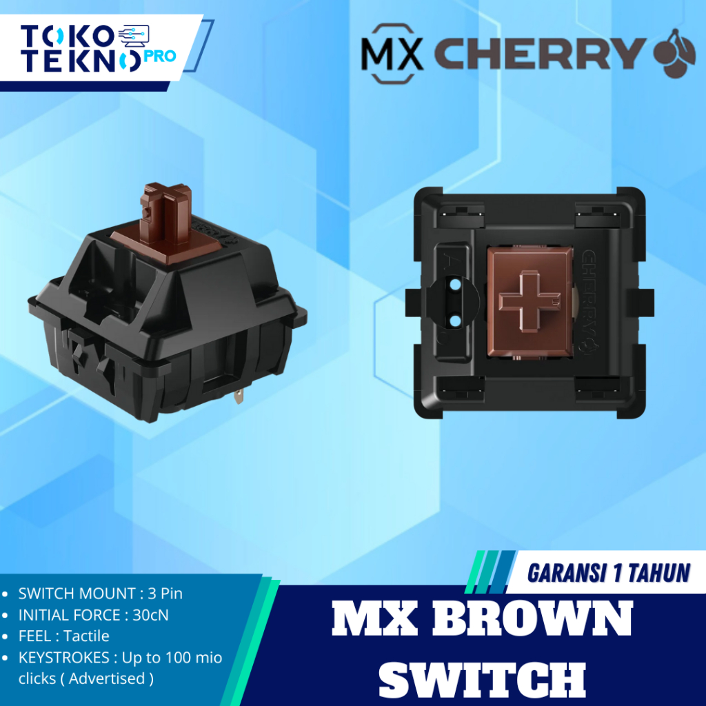 Jual CHERRY MX BROWN Switch Tactile 45G Keyboard Mechanical 3 Pin Non ...