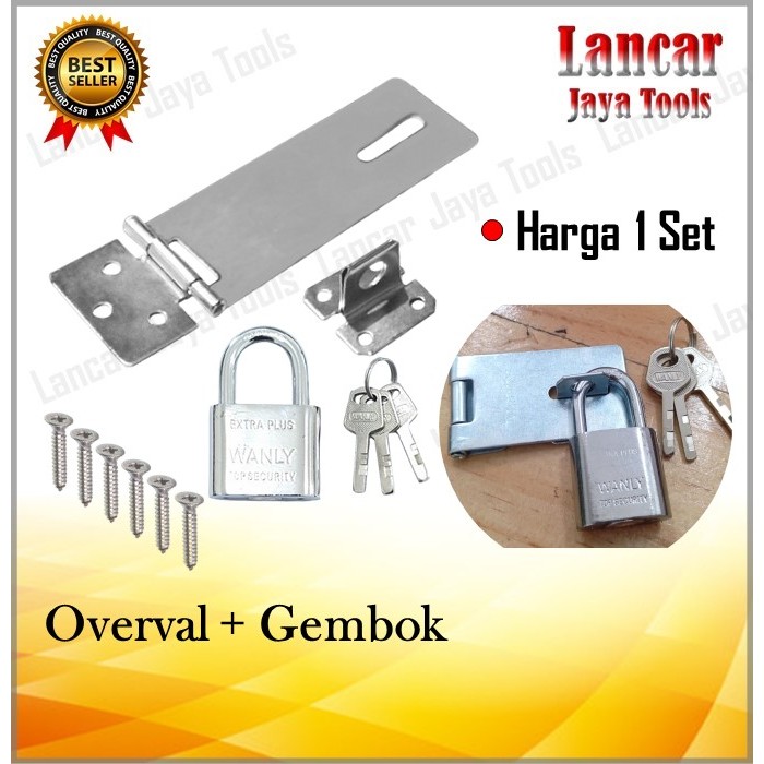 Jual Overval Plat / Cantolan Gembok Tebal Galvanis / Kunci Overpal ...
