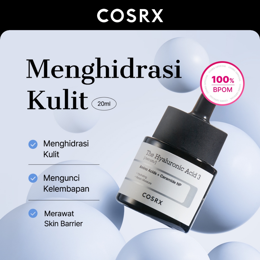 Jual COSRX The Hyaluronic Acid 3 Serum, Size - 20 ml | Shopee Indonesia