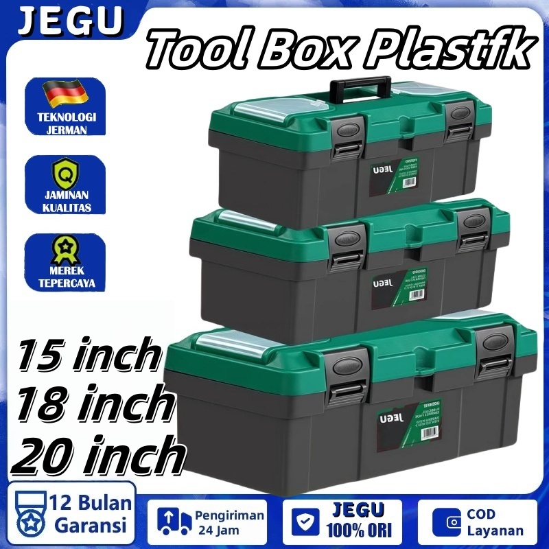 Jual JEGU Tool Box 15-20 Inch Plastik Bahan PP Tools Box Kotak ...