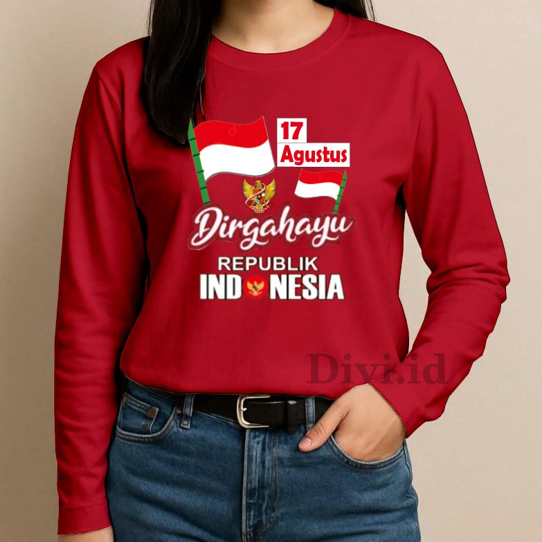 Jual KAOS 17 AGUSTUS / BELI 3 GRATIS HEADSET EXTRA BAS / KAOS WANITA LENGAN PANJANG HUT RI ...