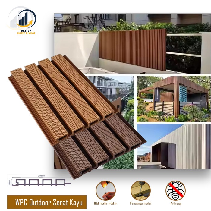 Jual WPC Outdoor WallPanel Dinding Eksterior Wood Panel Kisi Kisi Pagar ...