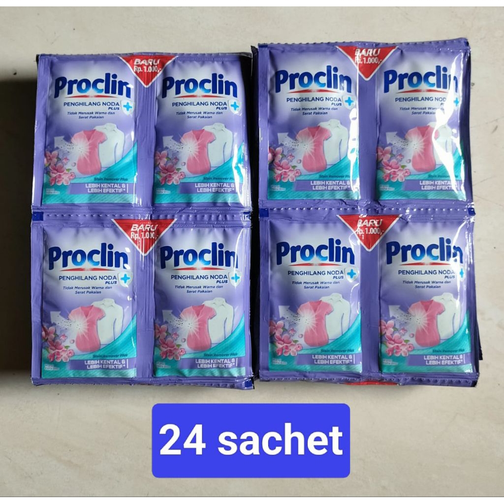 Jual PROCLIN PENGHILANG NODA KEMASAN RENCENG ISI 24 SACHET | Shopee ...