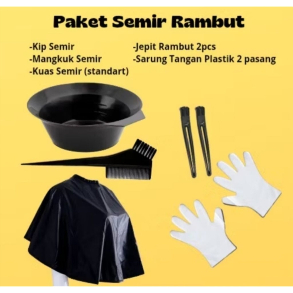 Jual Peralatan Alat Semir Rambut Pria Wanita Paket Alat Semir Rambut ...