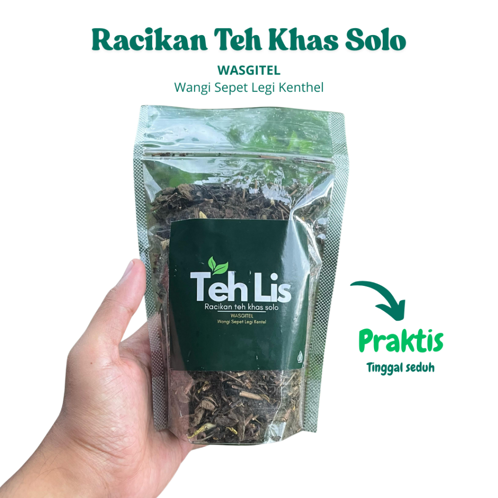Jual 120gr Teh Lis - Teh Racikan Khas Solo Asli Premium Wasgitel ...
