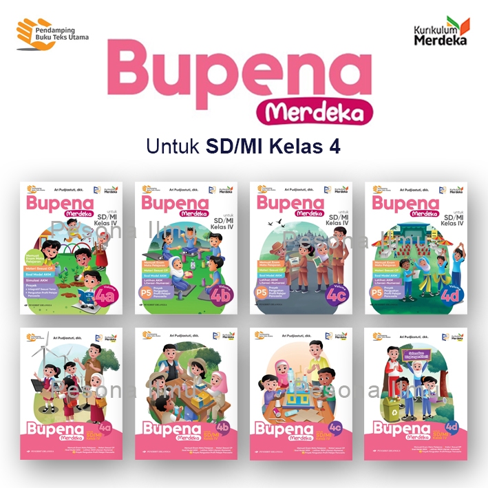 Jual Seri Bupena Merdeka SD/MI kelas 4, Kurikulum Merdeka (4a, 4b, 4c, 4d) - Penerbit Erlangga ...