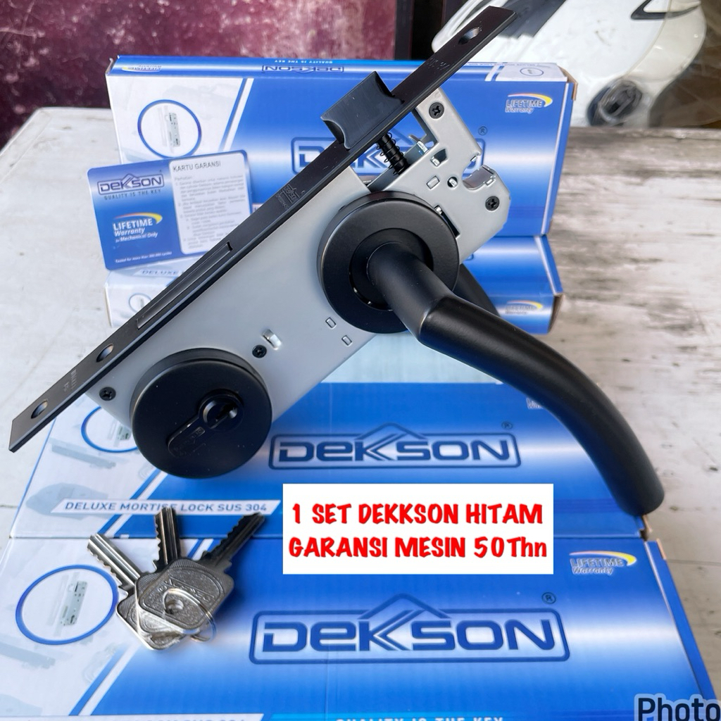 Jual Dekkson Kunci Pintu Black Model Pisah DEKSON KUNCI PINTU DEKSON ...
