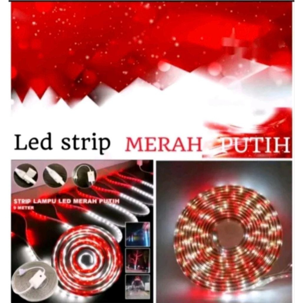 Jual Lampu Hias / Lampu Led Strip Merah Putih 17 Agustus | Shopee Indonesia