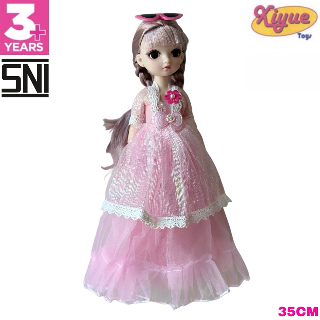 Jual Boneka anak perempuan kekinian 3D SNI 35CM / Boneka anak perempuan ...