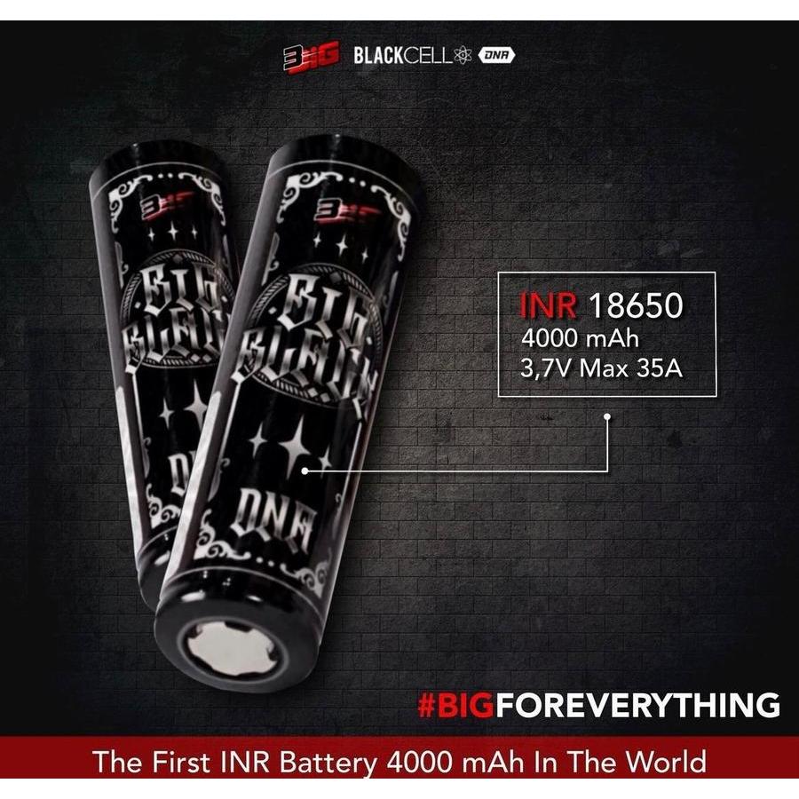 Jual Big Black DNA 4000mAh 35A 18650 Battery 100% Authentic - Blackcell ...