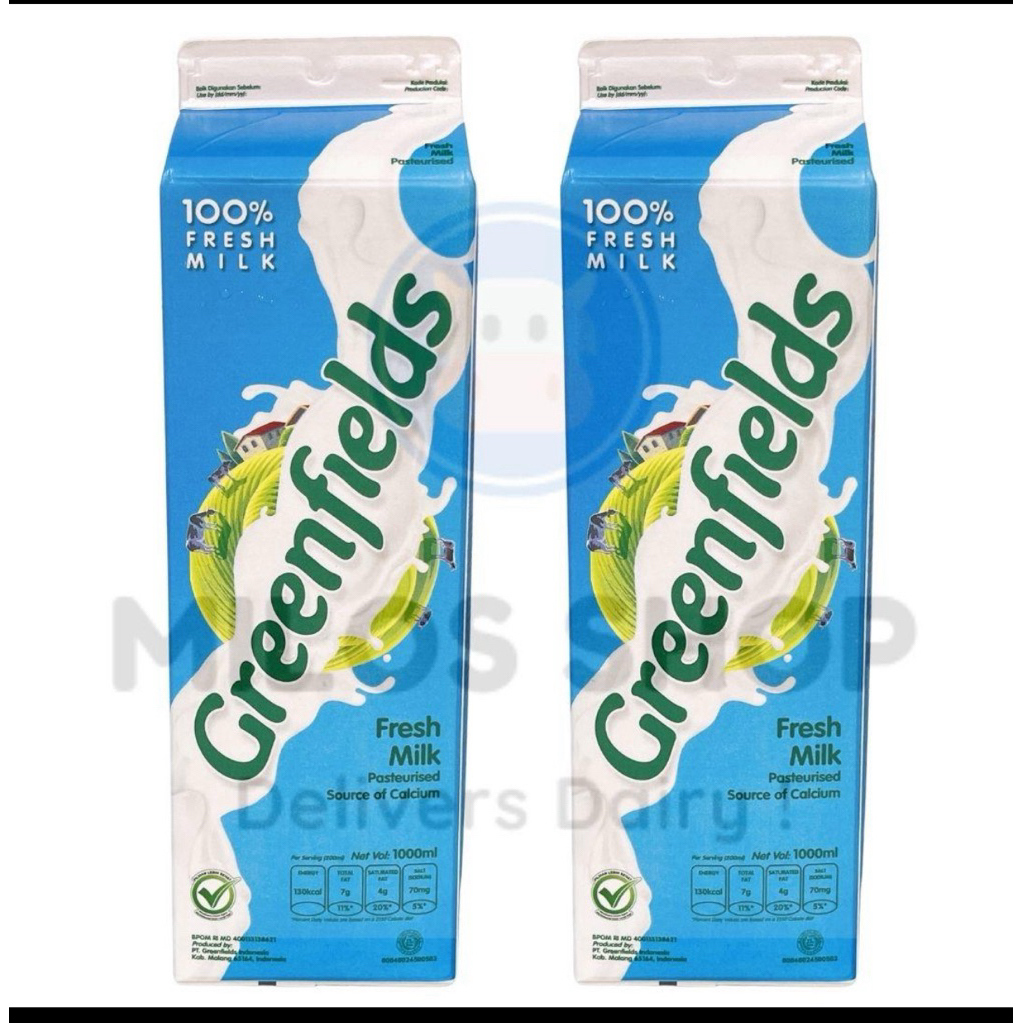 Jual Susu Greenfields Fresh Milk 1 liter / 1 L / 1L | Shopee Indonesia